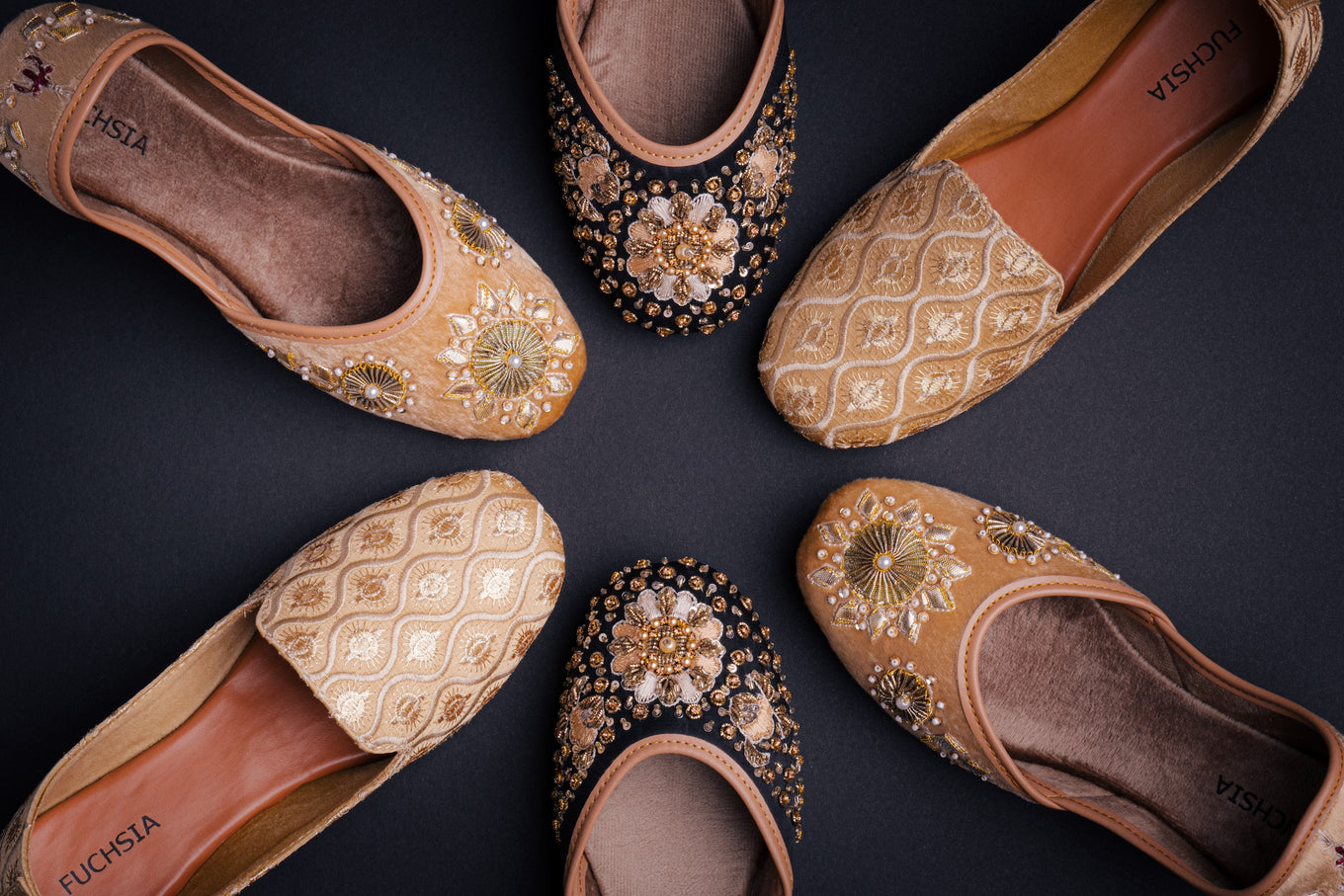 Fuchsia Shoes: Artisanal, Sustainable Women's Jutti Ballet Flats ...