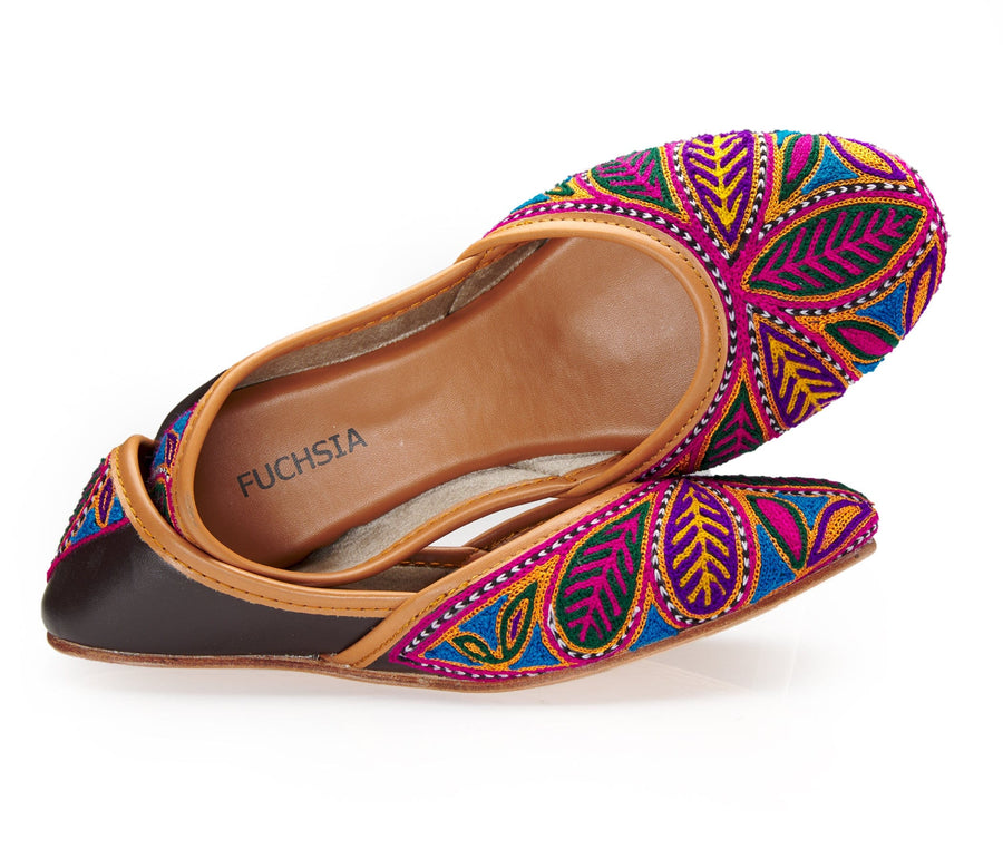 Fuchsia Shoes: Artisanal, Sustainable Women's Jutti Ballet Flats ...