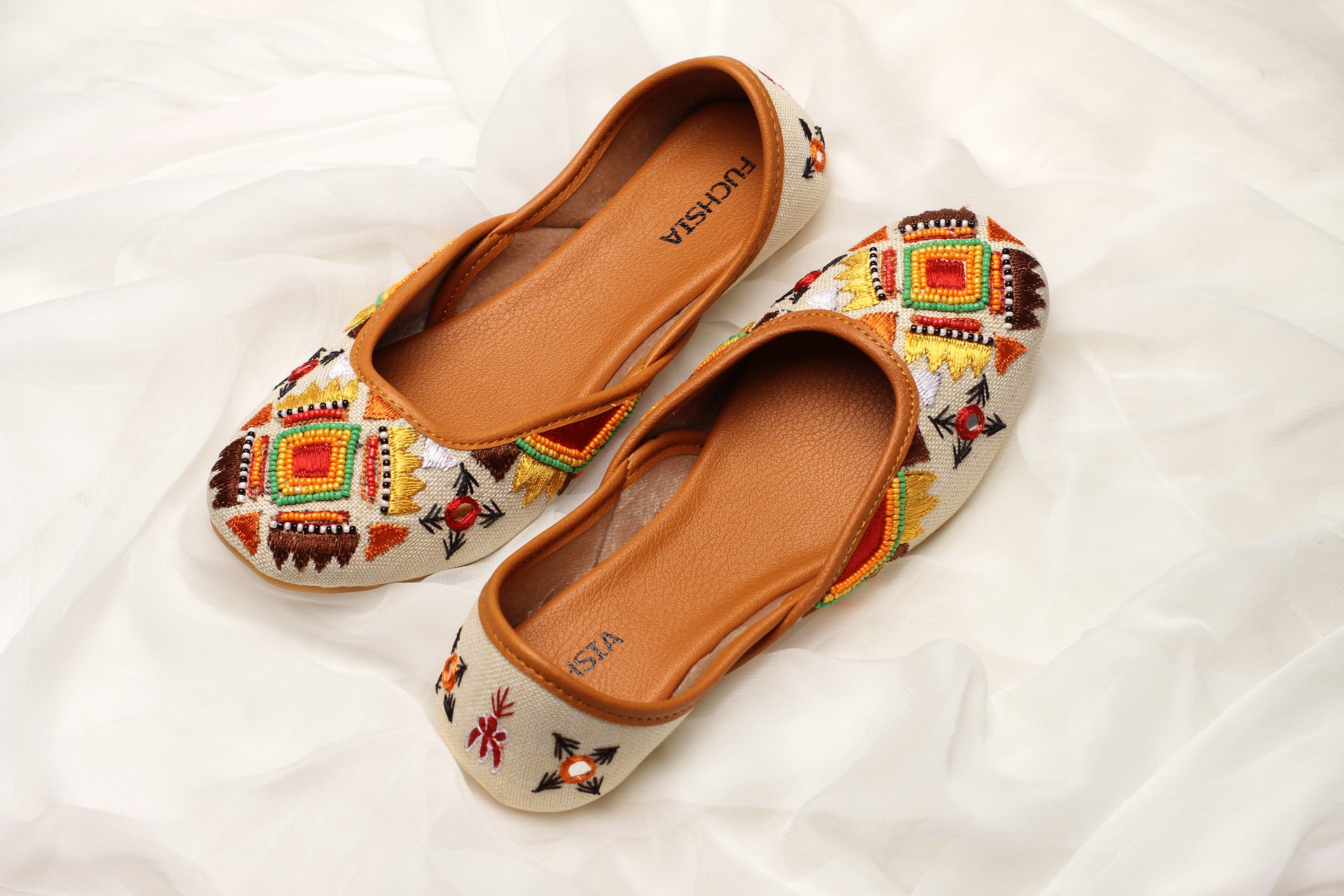 Fuchsia Shoes: Artisanal, Sustainable Women's Jutti Ballet Flats ...