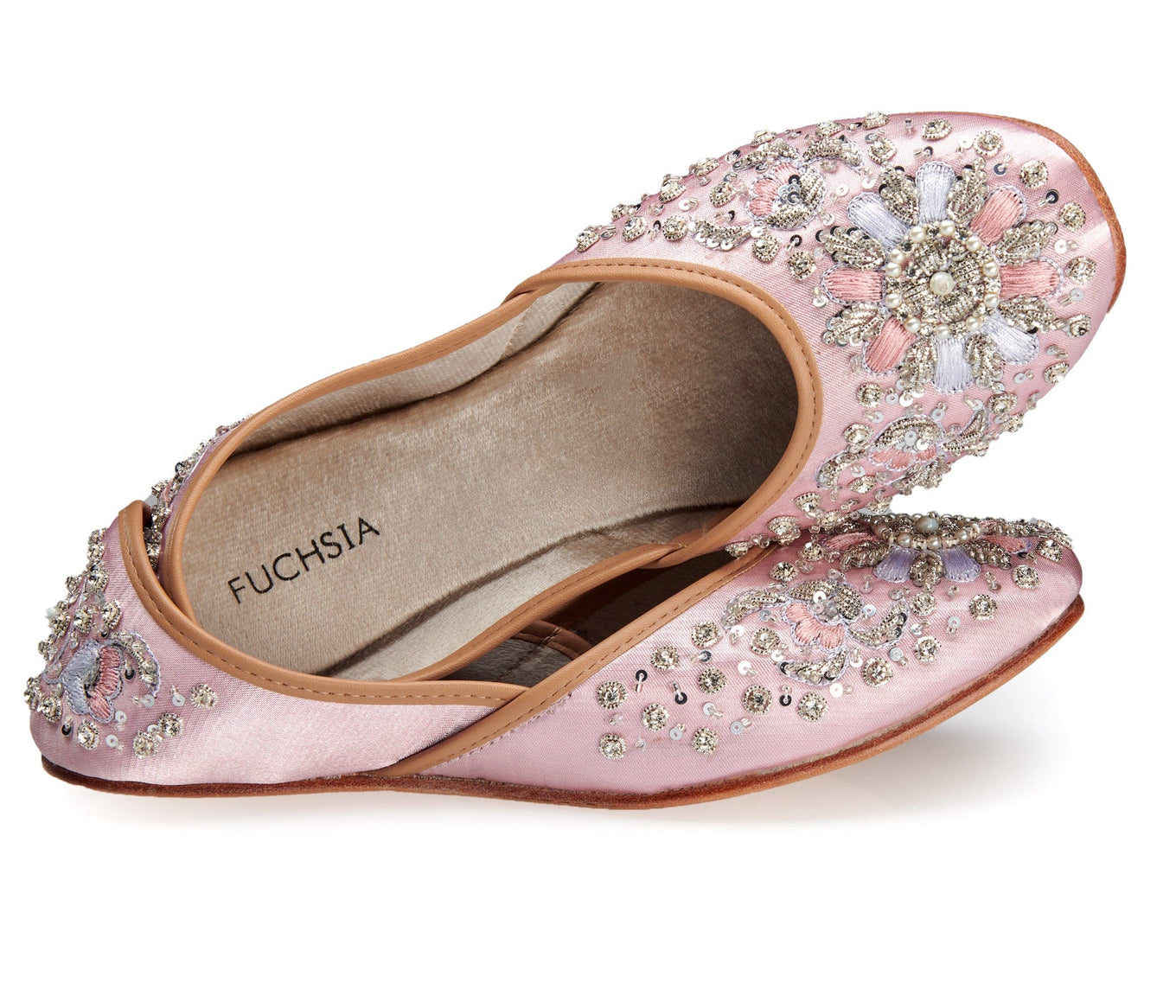 Fuchsia Shoes: Artisanal, Sustainable Women's Jutti Ballet Flats ...